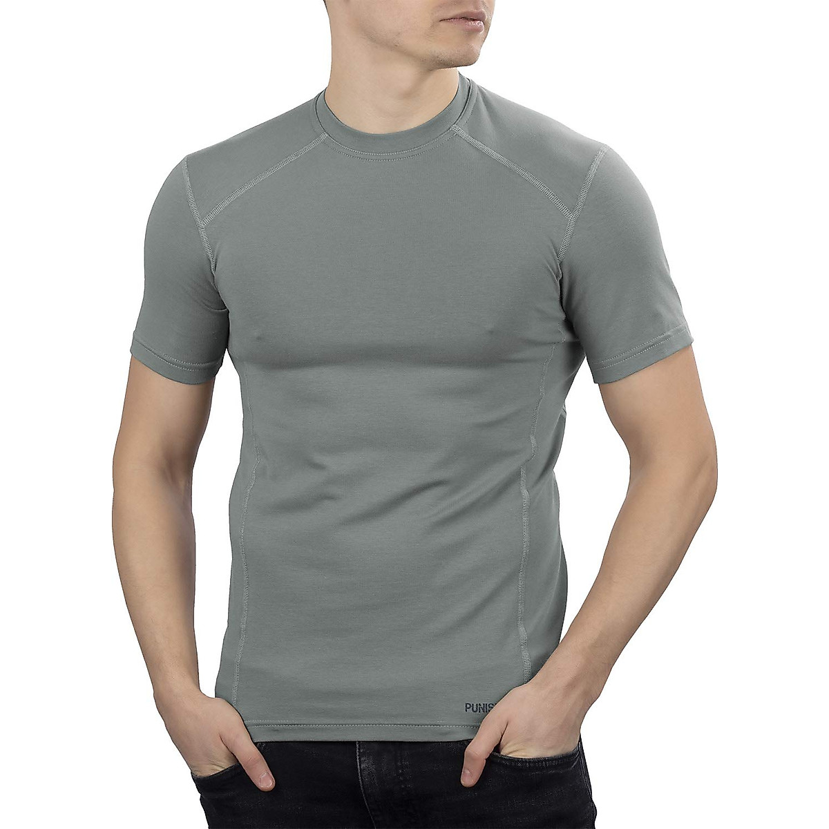 281Z Military Stretch Cotton Underwear T-Shirt for Tactical Hiking and Outdoor (Foliage Green, Large)