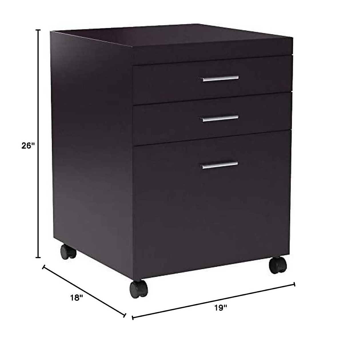 Coaster Furniture Skylar 3-drawer Mobile File Cabinet Cappuccino 800894