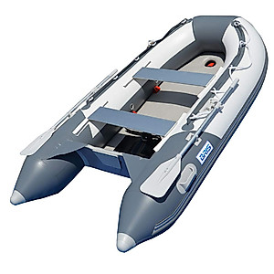 BRIS 10.8 ft Inflatable Boat Inflatable Dinghy Yacht Tender Raft with Air-Deck Floor