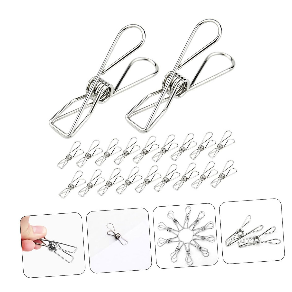 SEWACC Sturdy Metal Chip Bag Clips Snack Bag Clips Food Clips Food Bag Clips Kitchen Bag Clips Chip Clips