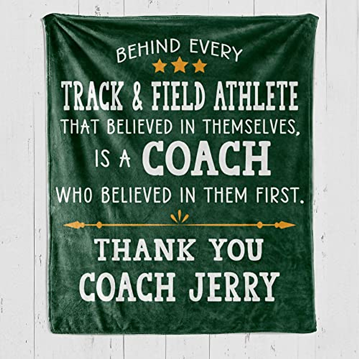 Personalized Track and Field Coach Gifts for Men Or Women, Sports Coach Appreciation Gifts Blanket, Custom Track and Field Blanket for Coach, Thank You Coach End of Season Gifts from Team