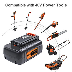 JGSPJ 3.5Ah LBX2040 Battery Replacement for Black and Decker 40V MAX Compatible with LBXR36 LBXR2036 LST540 LCS1240 LBX1540 LST136W Lithium Ion Batteries