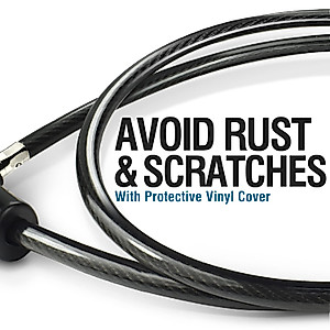 MARQUE Bike Lock with Key – 25FT 3/8” Straight Cable Locks with Keys, Anti-Theft Security Cable for Bicycles, Scooters, Kayaks, Paddle Boards, Gates