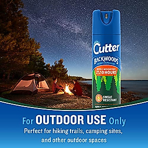 Cutter Backwoods Insect Repellent (2 Count), Mosquito Repellent, 25% DEET, Sweat Resistent, 11 Ounce (Aerosol Spray)