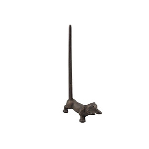 Rustic Copper Cast Iron Dog Paper Towel Holder 12"