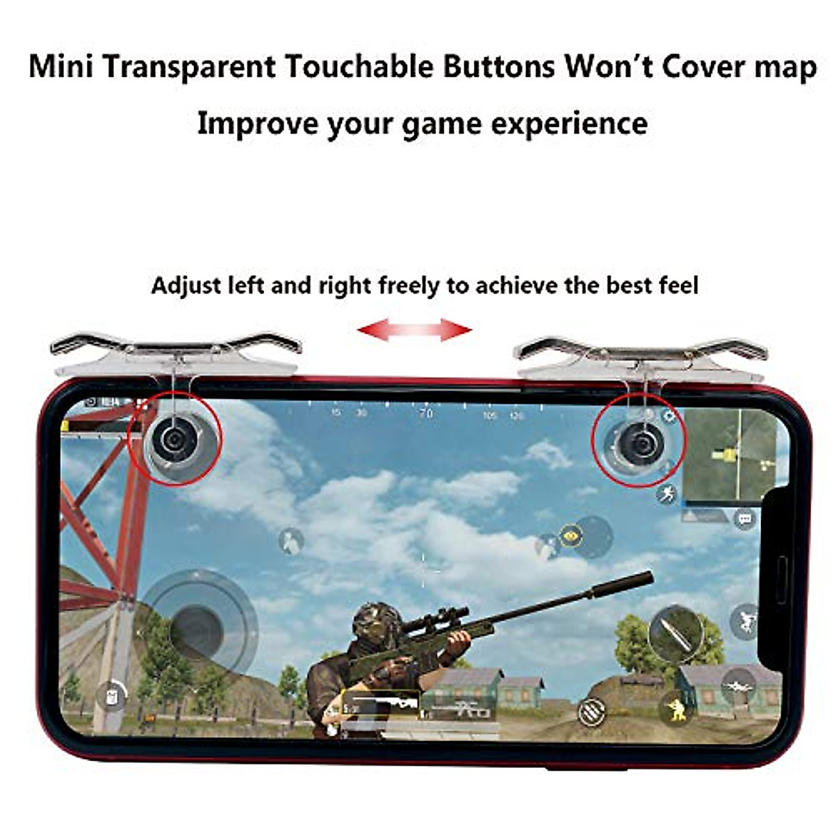 Mobile Game PUBG Trigger - PUBG Mobile Controller and Phone Game Controller for Call of Duty Mobile/FORTNITE Mobile/PUBG UC/Pub G/COD Mobile - Mobile Gaming Accessories and Phone TRIGGERS
