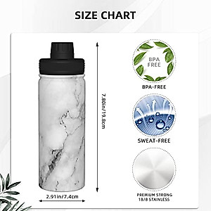 Fruits Insulated Water Bottles,Groceries Ingredients Ladybug,18oz Water Bottle,Stainless Steel Metal Water Bottle, Reusable Thermos Bottle, Cold & Hot Water Bottle for Sports,Gym,Ruby