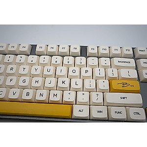 Blue Hat XDAS keycaps Dye-Sublimated Keycap for Cherry MX Switch keycaps for Wired USB Mechanical Gaming Keyboard (Milk)