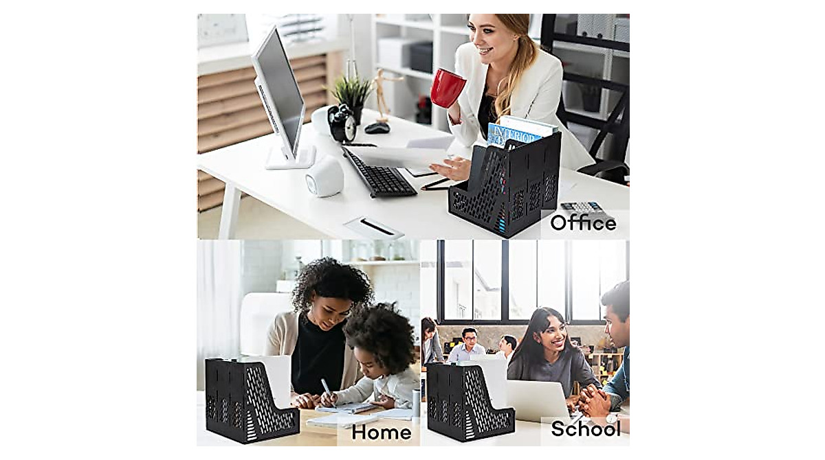 Deli Magazine File Holder - Office Desk Organizer for Documents