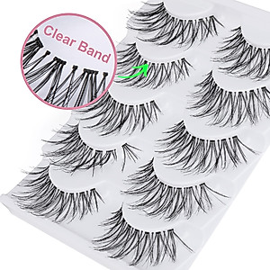 False Eyelashes Glamour Fake Lashes Reusable 100% Handmade (5 Pairs)