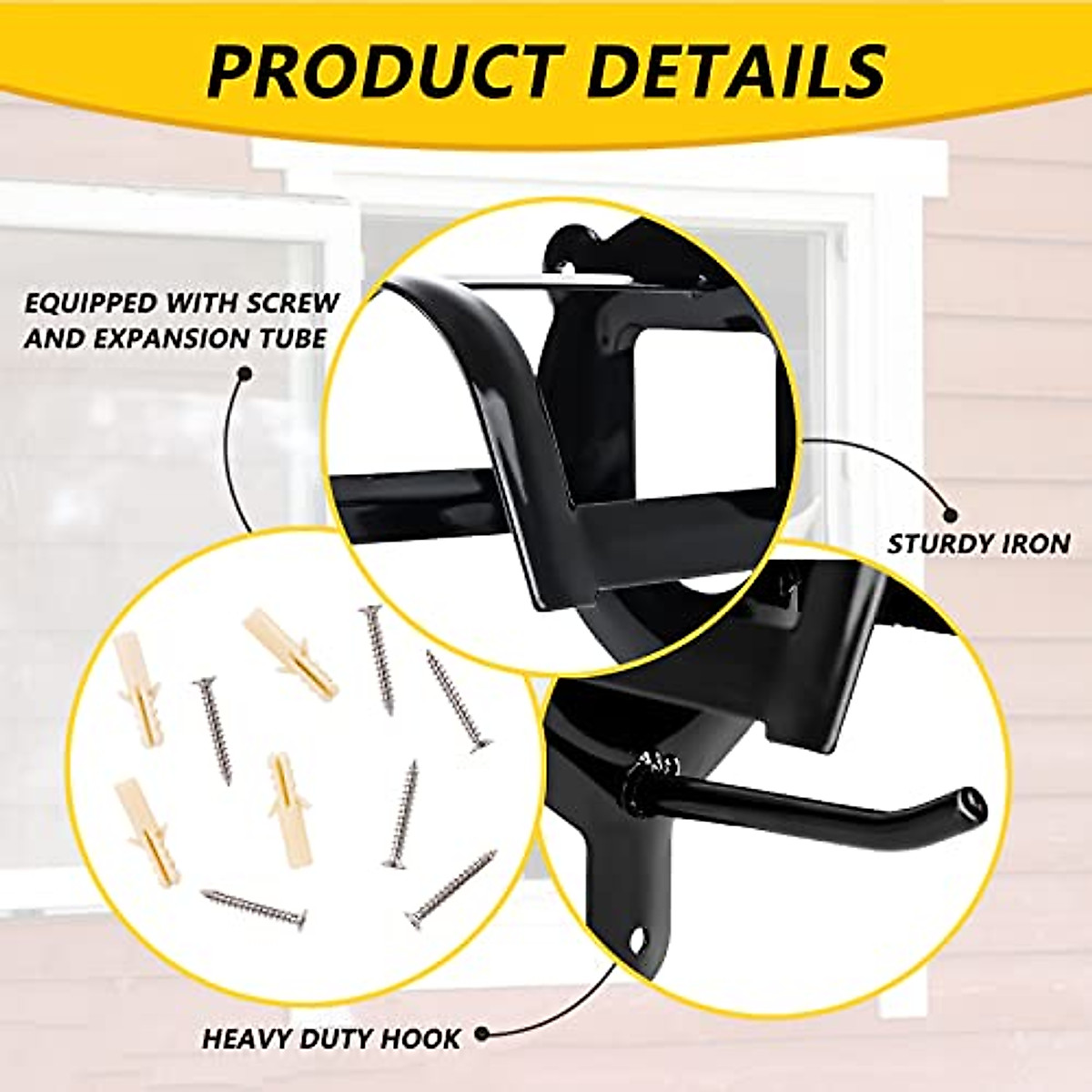 Yoiemivy 8 Packs Horse Bridle Rack Heavy Duty Horse Tack Storage Metal Horse Halter Hanger Wall Mounted Bridle Bracket with Tubes and Screw for Horse Barn