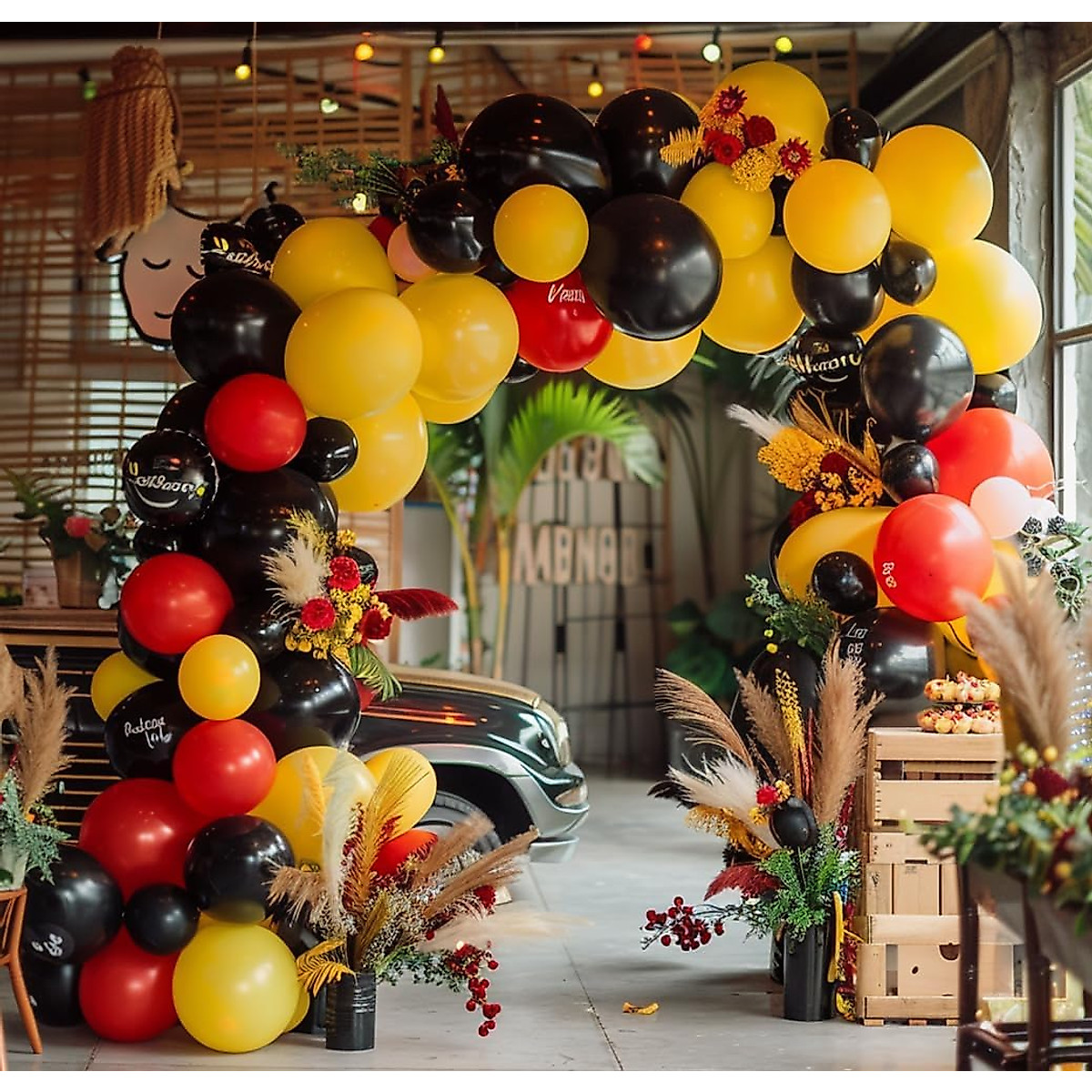 Yellow Balloon Different Sizes Latex Double Stuffed Matte Yellow Balloon Garland Arch Kit for Birthday Baby Shower Wedding Lemon Sunflower Party Decor