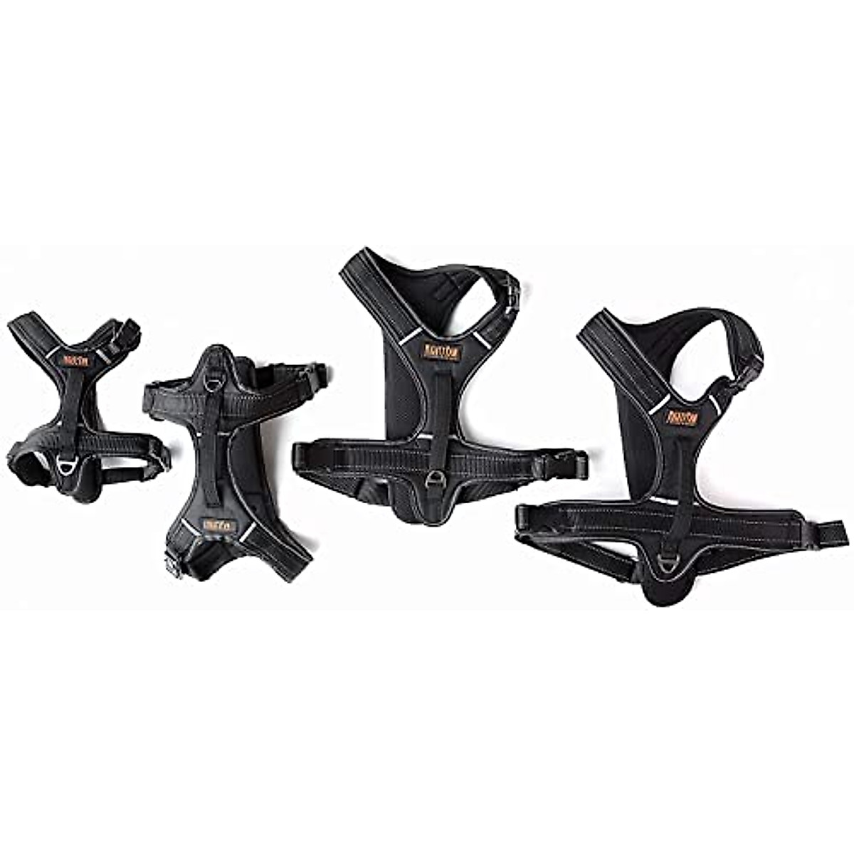 Mighty Paw Sport Harness, No-Pull Front Attachment Dog Harness, Neoprene Padded Lining, Reflective Stitching, 2 Leash Attachment Options (X-Large, Black)