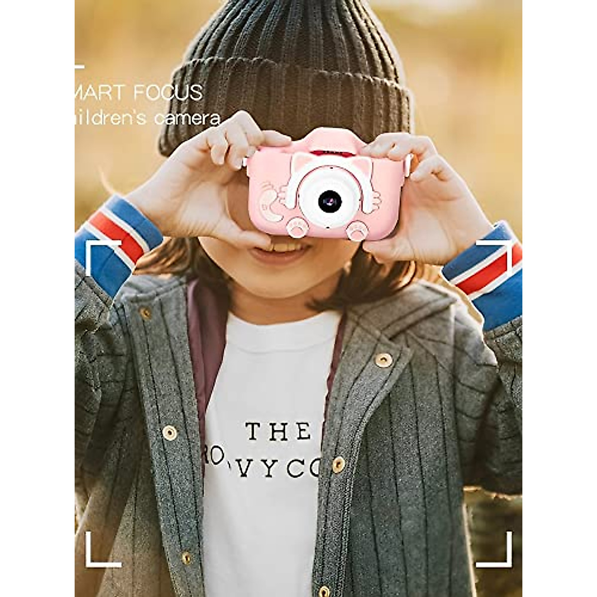 Kids Camera Toy USB Rechargeable HD Kids Camera with 400mAh Battery and 2 Inch LCD Screen Multifunctional Mini Children Video Camera with 6 Filter Effects for 3-8 Years Old Boys Girls(Pink)