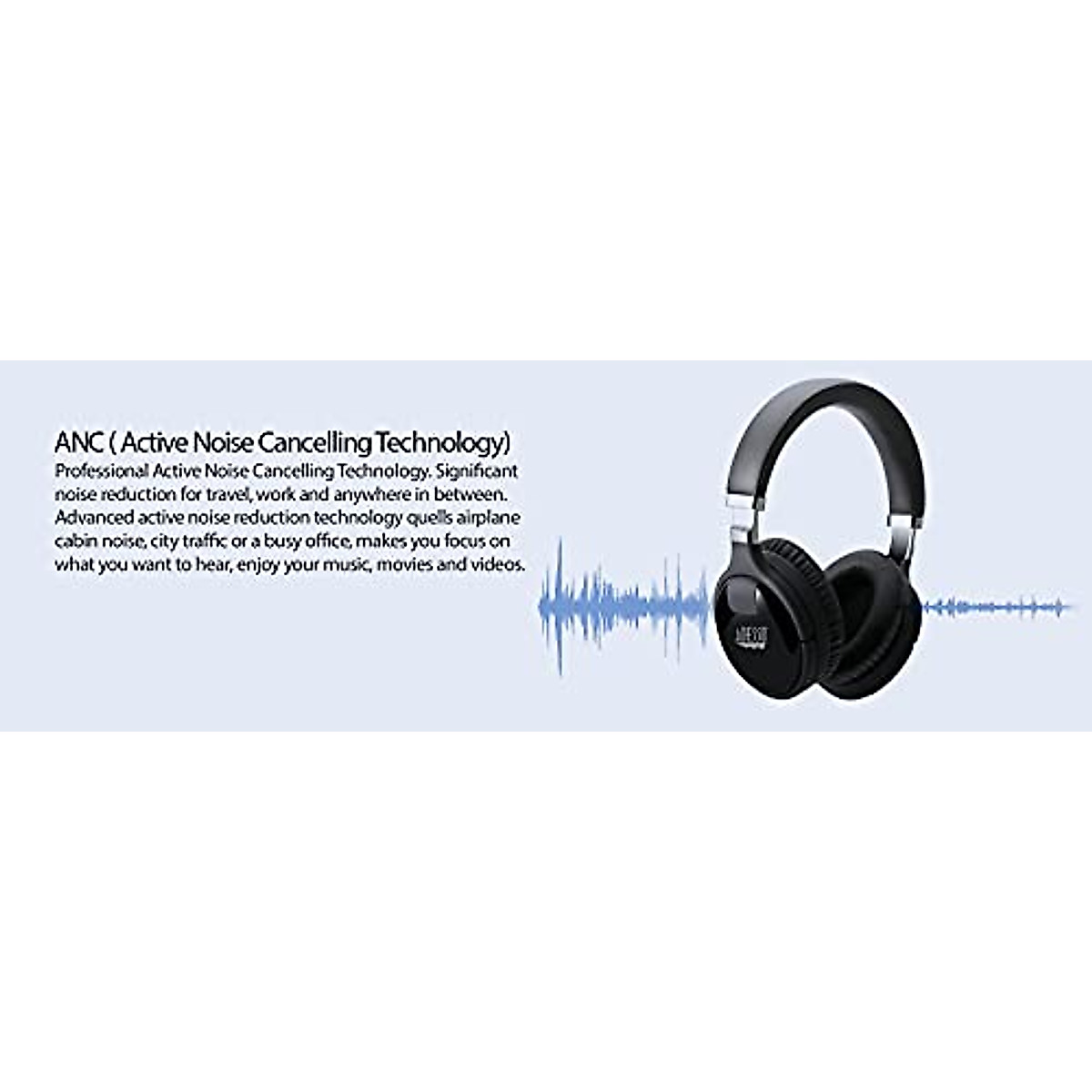 Bluetooth Active Noise Cancellation Headphone with Build in Microphone