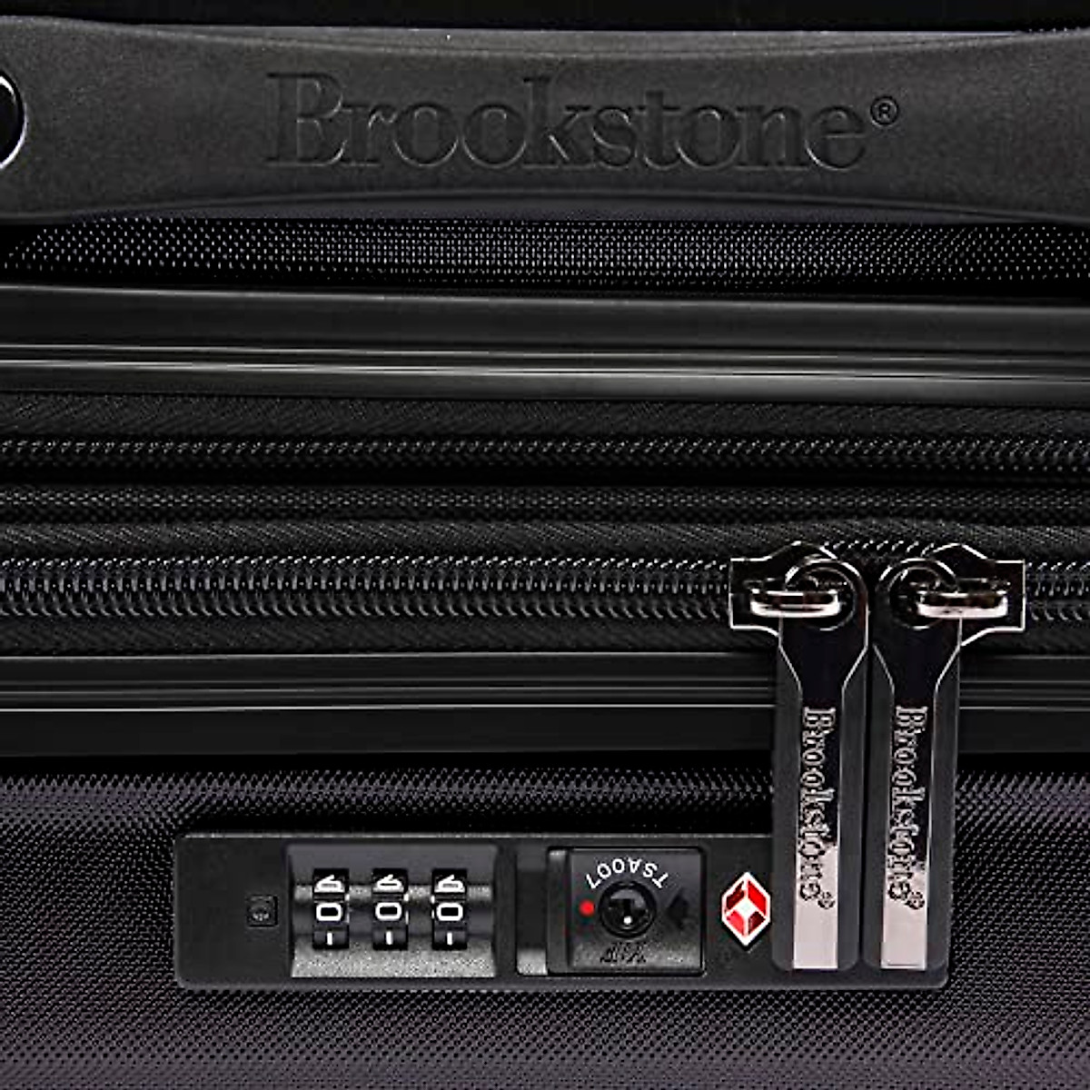 Brookstone Luggage Nelson 2pc Hardside Spinner Luggage, Black, 2 Piece Set