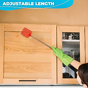 3Pcs Fly Swatters Indoor Mosquito Killer - Heavy Plastic Flies Killer Fly Swatter Manual Bugs Killer Tools Fly Swatter for Indoors - Telescopic Fly Swatter Heavy Duty Plastic Fly Swatter Multi-Pack