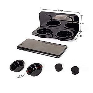 WACOOL Magnetic Reptile Ledge, Acrylic Gecko Feeding Ledge with 6PCS Cups, Reptile Food Water Feeder Dish for Geckos Iguana Chameleon Pets