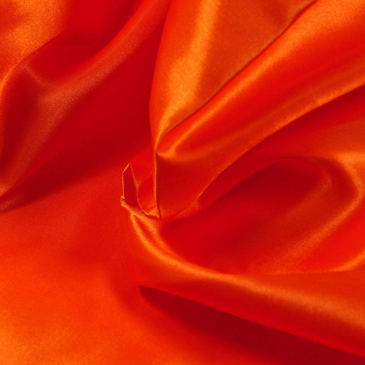 Charmeuse Satin Orange Fabric, 60" Wide, Silky, for Wedding,Bridal,Decoration, Fashion,Apparel Crafts by 1Yard