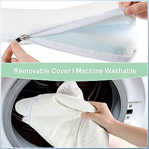 ANGELBLISS Baby Bassinet Bedside Sleeper with Gel Memory Mattress Topper, Easy Folding Portable Bassinet for Baby with Wheels, Mattress with Removable Cover