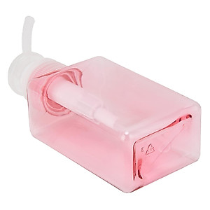 Soap Dispenser 100ml, 3Pcs Refillable Plastic Cosmetic Pump Bottle Clear Pink Hand Soap Dispenser Shampoo Lotion Travel Containers