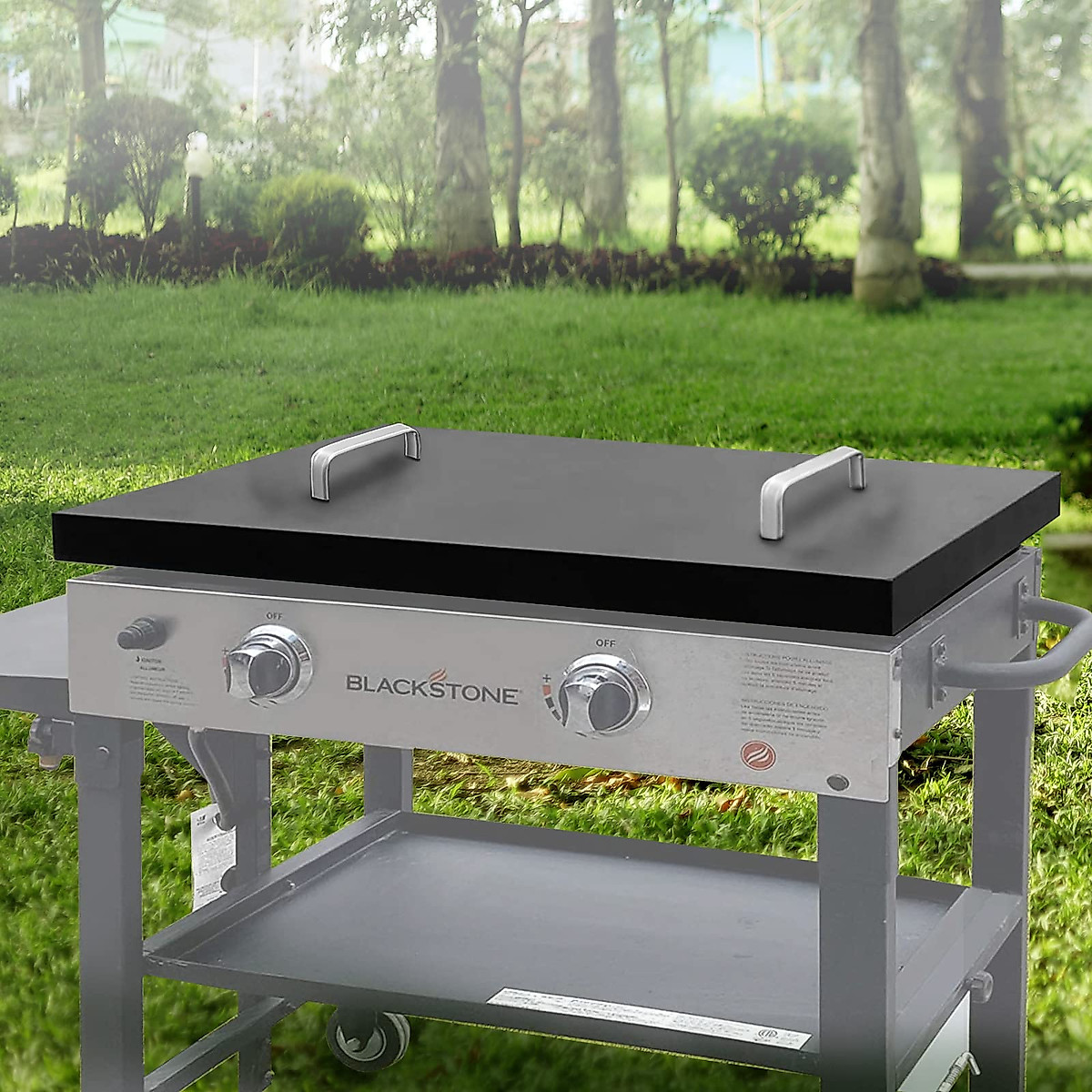 Griddle Hard Cover for 28” Blackstone, Flat Top Grill Lid with 2 Handles for Black Stone, 28 inch Blackstone Griddle Cover Accessories, Flat Top Griddle/Grill Cover