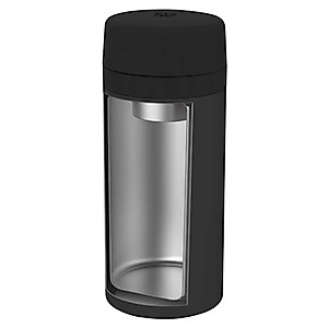 Zwilling Thermo Thermos Flask, Integrated Filter Insert, Vacuum Flask for Tea & Infused Water, Double Wall Insulation, 420 ml, Height: 17,2 cm, Black