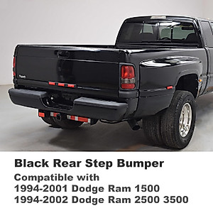 Rear Step Bumper Assembly Compatible with 1994-2001 Dodge Ram 1500,Rear Step Bumper Fit for 1994-2002 Dodge Ram 2500 3500