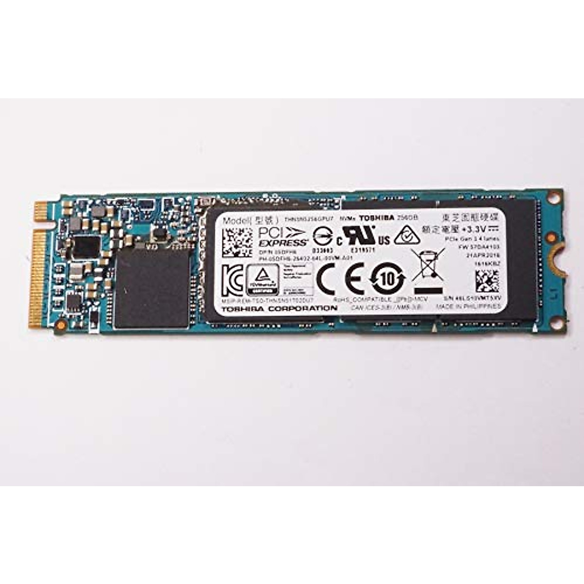 FMS Compatible with 5DFH6 Replacement for Dell 256gb M.2 2280 Internal Solid State Drive 13-9350