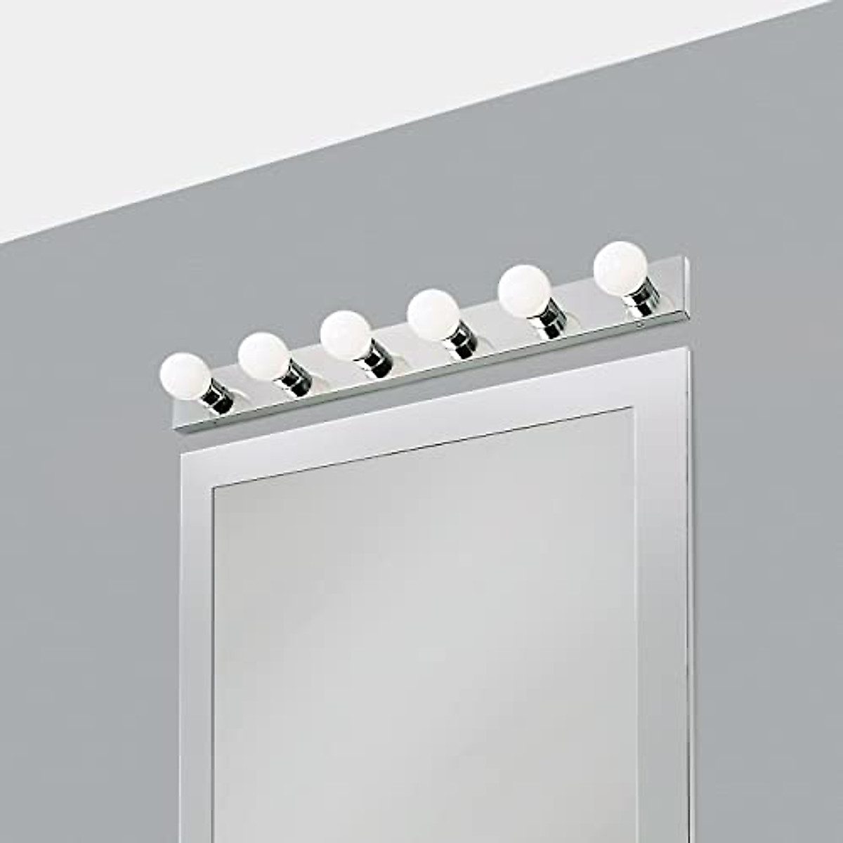 Design House 500942 6 Strip Light Contemporary Dimmable for Bathroom, Bedroom, Makeup Vanity, Polished Chrome