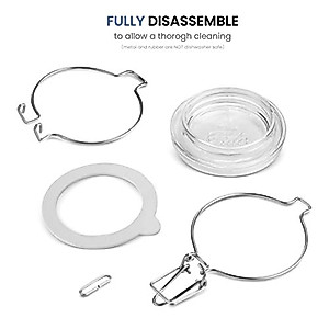 Bormioli Rocco Glass Fido Jars - Hermetic Sealed Hinged Airtight Lid for Fermenting, Pantry, Kitchen Storage, Bulk Food Storage Containers, With Paksh Chalkboard Labels (2 Pack) (6 3/4 Ounce (4 Pk))