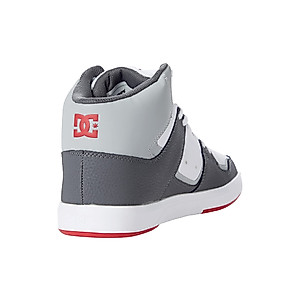 DC Mens Cure Casual High-Top Skate Shoes Sneakers White/Grey/Red 13 D - Medium