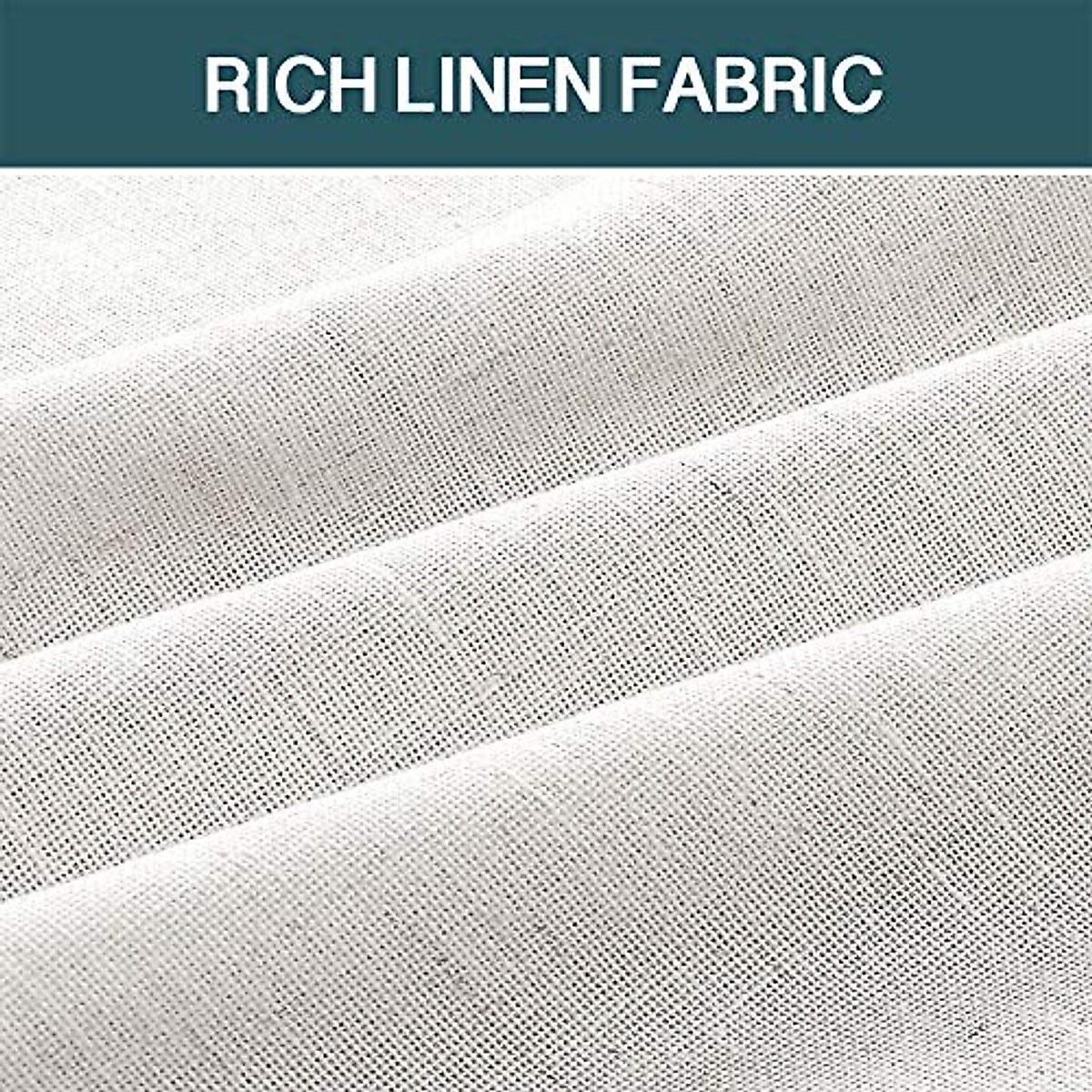 Natural Linen Curtains 84 Inches Long Tab Top Semi Sheer Curtain Drapes Elegant Casual Linen Textured Window Treatments Panels/Drapes, Light Filtering Privacy Added Home Fashion 2 Panels, Off White