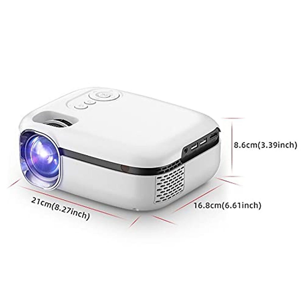 DROOS New Tech 5G Mini Projector TD92 Native 720P Smart Phone Projector 1080P Video 3D Home Theater Portable Proyector (Size (projectors)