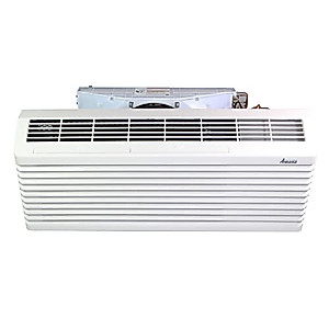 AMANA PTAC 12,000 BTU Air Conditioner Heat Pump PTH123K35AXXX with 3.5 kW Heater 20 Amp plug, White