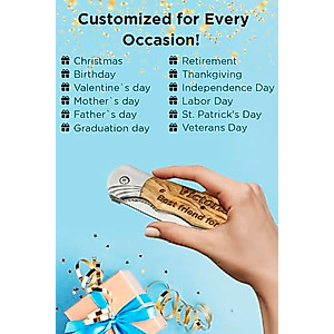 Personalized Gift for Men - Customized Pocket Knife Custom Engraved Knives Gifts Dad Husband Idea Birthday Christmas Valentine's Day Anniversary Stocking Stuffers 6651 PS