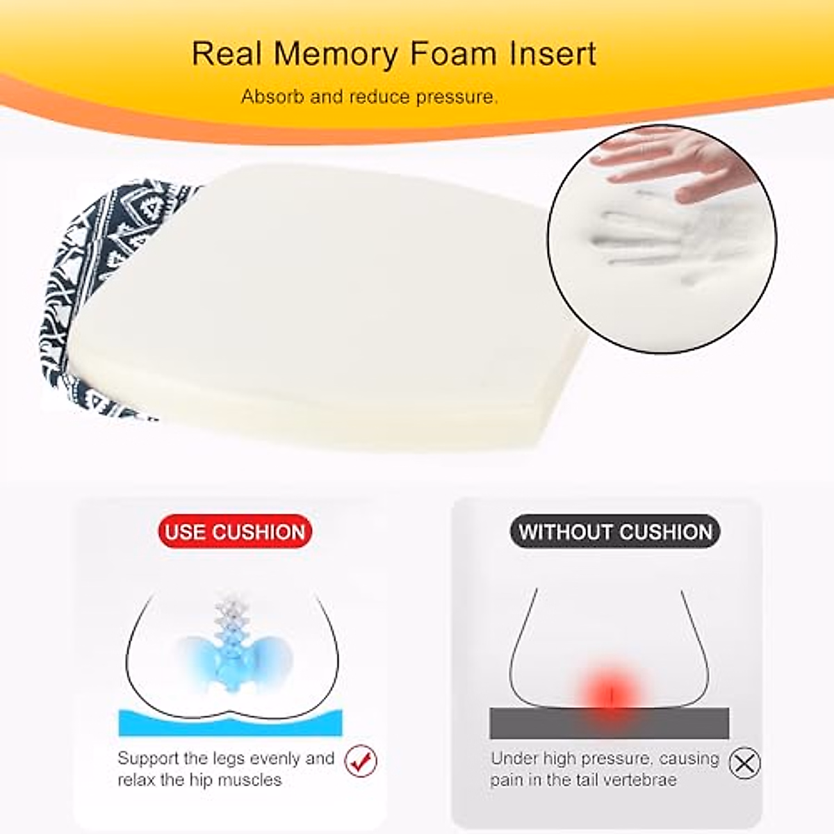 Sigmat Chair Cushion Washable Seat Cushion for Dining Room, Desk, Kitchen,Office 16"x16.5", 1 Pack, 2 Deers