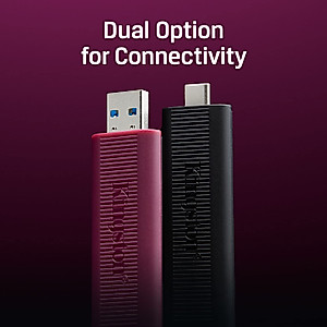 Kingston DataTraveler Max Type-A 256GB High Performance USB Flash Drive USB 3.2 Gen 2 Up to 1000 MB/s Sliding Cap Design DTMAXA/256GB