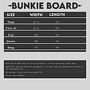 Greaton, 1.5-Inch Split Bunkie Board for Mattress/Bed Support - Fully Assembled, Improved Comfort and Support, Twin, Gray.