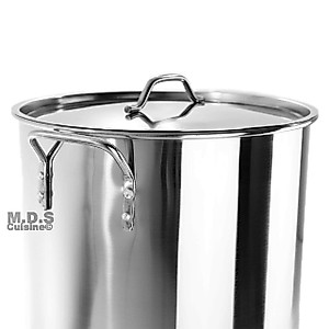 Stock Pot 52 QT Steamer with Divider Stainless Steel Brew Big Vaporera Tamalera Tamales 13Gal