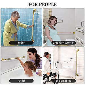 Brushed Nickel Shower Grab Bar w/Anti-Slip Knurled Grip 36 Inch, Zepolu Stainless Steel Bathroom Grab Bars, Safety Bar Balanced Handrail, Handicap Injury Elderly Senior Assist Support Shower Handle
