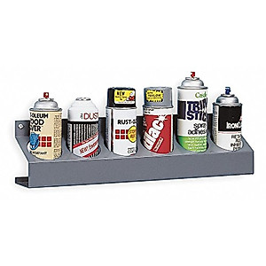 Durham 385-95 Gray Cold Rolled Steel 6 Sections Aerosol Can Caddy, 21-1/2" Width x 5-1/4" Height x 3-1/8" Depth