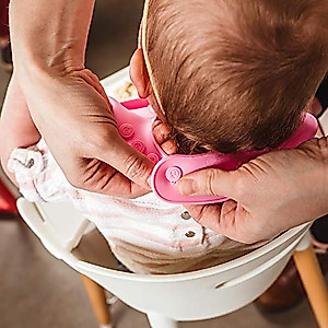 WeeSprout Silicone Baby Bibs - Set of 2 Silicone Bibs for Babies & Toddlers, Easy to Clean, Soft & Comfortable Silicone Bib, Wide Pocket Food Catcher, Adjustable Baby Bib