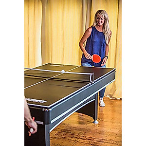 Triumph Sports Phoenix 7’ Billiard Table with Table Tennis Conversion Top for a Game of Pool or an Action-Packed Table Tennis Game