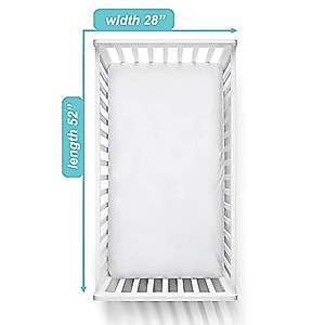 American Baby Company 2 Pack 100% Cotton Value Jersey Knit Fitted Crib Sheet for Standard Crib and Toddler Mattresses, White, for Boys and Girls