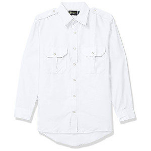 Horace Small Men's Classic Long Sleeve Security Shirt, White