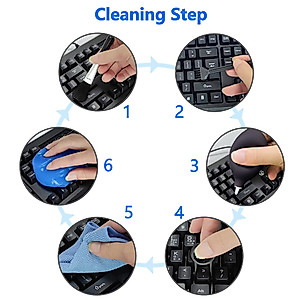 2 Pack Keyboard Cleaner, Dust Cleaning Gel with 5 Keyboard Cleaning Kit Detailing Cleaning Putty for Car Dash & Vent Universal Office Electronics Cleaning Kit Laptop, Calculators, Speakers & Printers