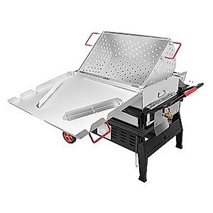 CreoleFeast CFB2001 150 qt. Crawfish Seafood Boiler, Double Sack Outdoor Stove Propane Gas Cooker with Folding Tank Mounting Bracket and Stirring Paddle, for Crawfish Season