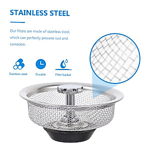 Homoyoyo 2pcs Sink Strainer Kitchen Sink Basket Sink Sink Hair Catcher Kitchen Sink Food Catcher Bathtub Drain Stopper Sink Stopper Strainer Filter Drain Basket
