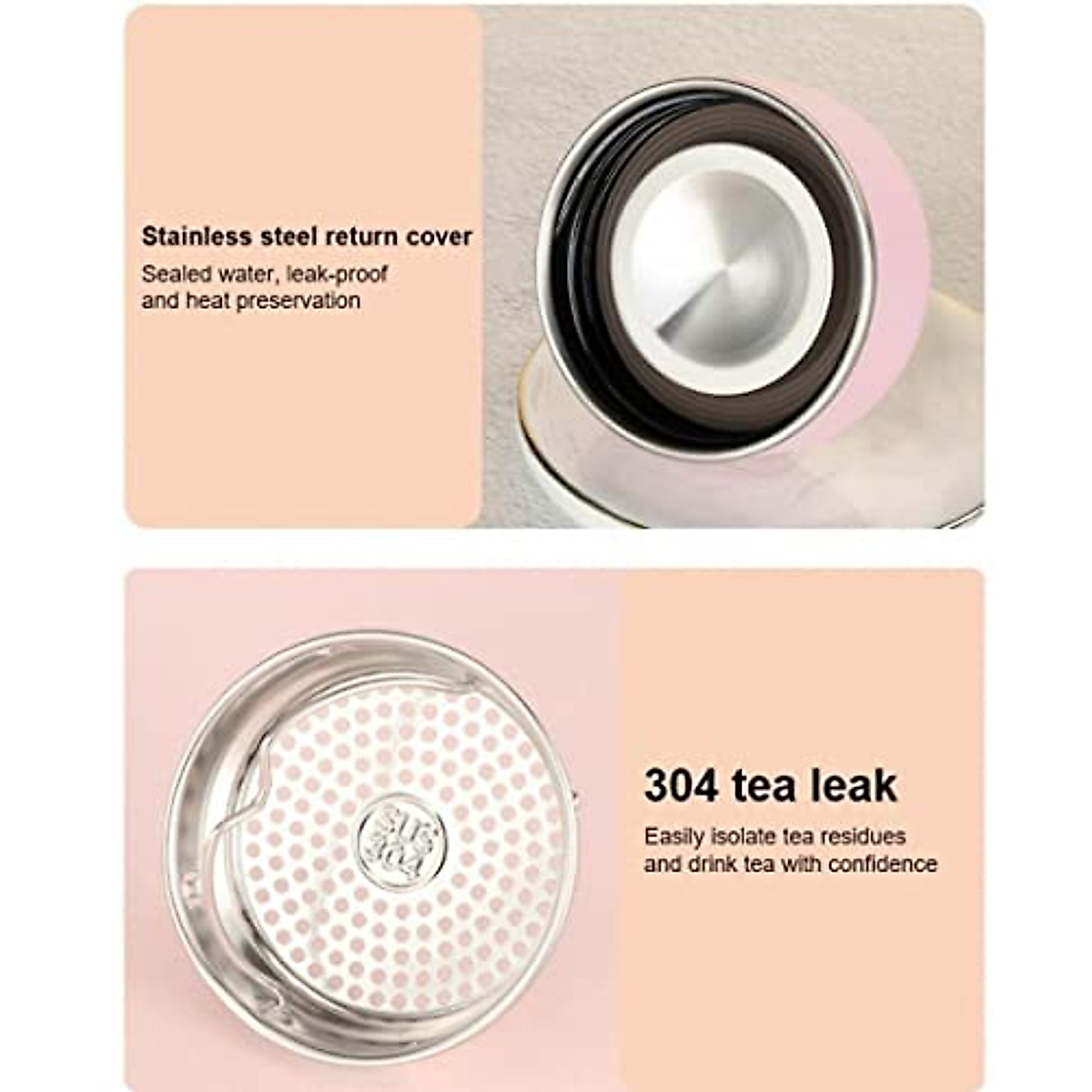 Mini 9 oz/13oz Stainless Steel Sports Water Bottle Spout Vacuum Insulated for Kids and Women Keep Hot and Cold (Ivory,9oz)